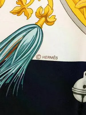 Hermès 2000-2026 Plumes Et Grelots Silk Scarf 90 Scarves