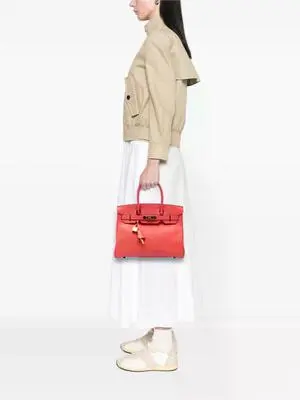 Hermès 2015 Clemence Birkin Retourne 30 Handbag - Red