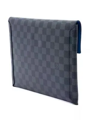 LOUIS VUITTON 2019 Damier Graphite Alpha Pochette Gm Clutch Bag