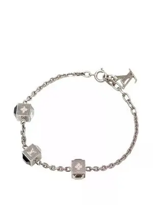 LOUIS VUITTON 2011 Brass Gamble Crystal Bracelet Costume Bracelet