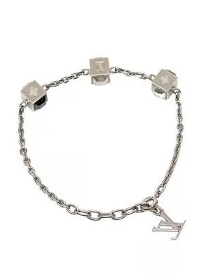 LOUIS VUITTON 2011 Brass Gamble Crystal Bracelet Costume Bracelet