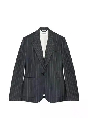 Givenchy Pinstriped Peak-lapel Blazer - Grey
