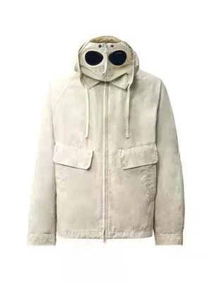 C.P. COMPANY Goggle Detail Hooded Jacket - Neutrals