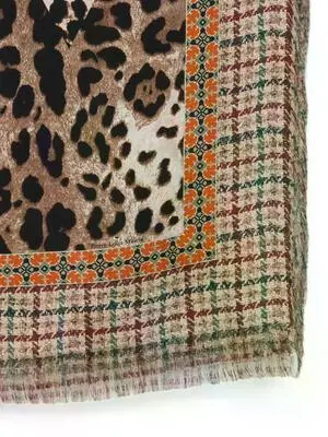 PIERRE-LOUIS MASCIA Leopard-print Diamond-quilted Scarf