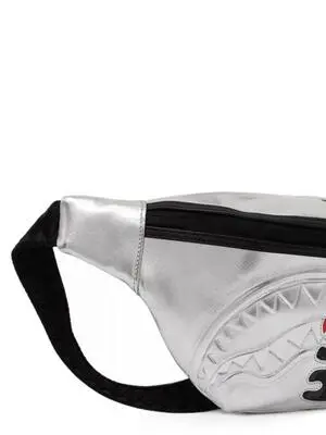 SPRAYGROUND Check-print Shark Mouth Belt Bag - Silver