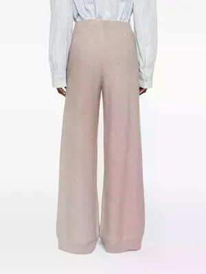 Fabiana Filippi Sequin-embellished Knitted Trousers - Neutrals