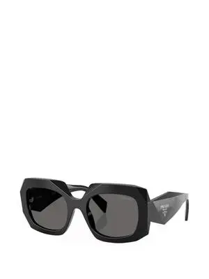 Prada Symbole Geometric-frame Sunglasses - Black