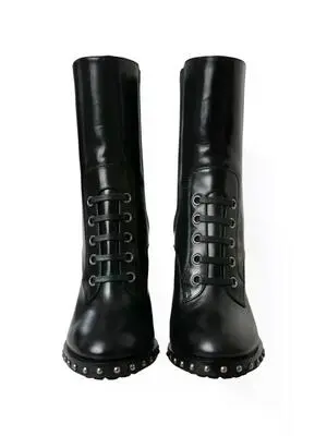 Dolce & Gabbana Studded Lace-up Ankle Boots
