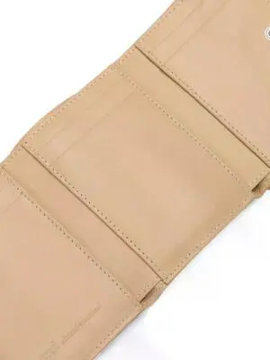 AMI Paris Cowhide-leather Tri-fold Wallet With De Coeur