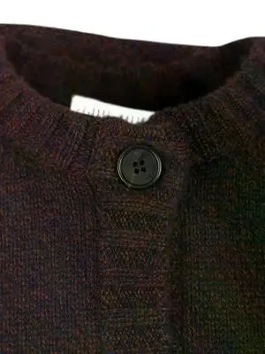 Attico Draped-detailing Button-up Cardigan
