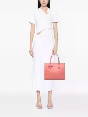 Gucci 2016-2026 Gg Marmont Calfskin Ribbon Tote Bag - Pink