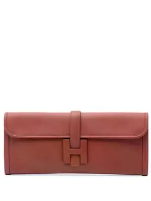 Hermès 2008 Epsom Jige Elan 35 Clutch Bag - Red
