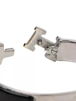Hermès Enamel And Palladium Plated Metal Clic H Bracelet Pm
