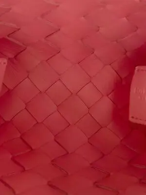 Bottega Veneta Candy Lambskin Intrecciato Loop Camera Bag - Pink