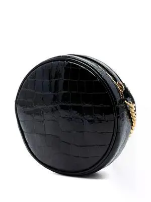 Saint Laurent Croc Embossed Patent Leather Camera Bag