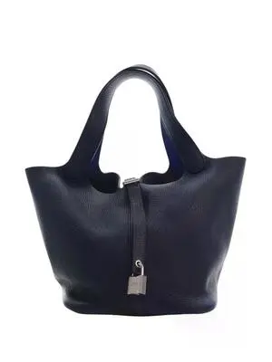 Hermès 2017 Togo Picotin Lock 22 Handbag - Blue