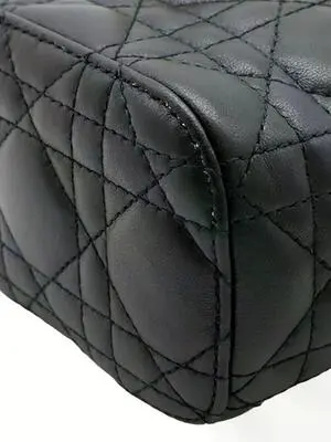 Dior 2010-2026 Micro Lambskin Cannage Lady Case Vanity Bag