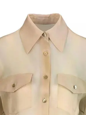 Luisa Spagnoli Sheer Button-up Shirt - Neutrals