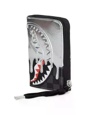 SPRAYGROUND Shark Check-pattern Wallet - Black