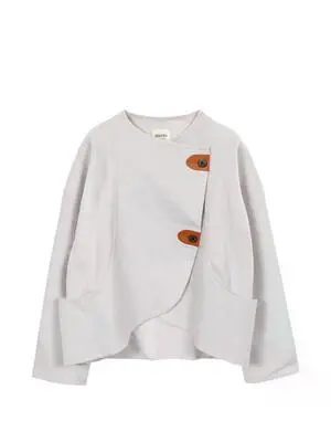 Hermès 2010s Asymmetric Cashmere Jacket - Grey