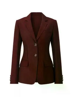 JASON WU Crinkled-satin Single-breasted Blazer - Red