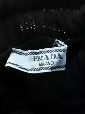 Prada Wool Roll Neck Sweater With Triangle Patch