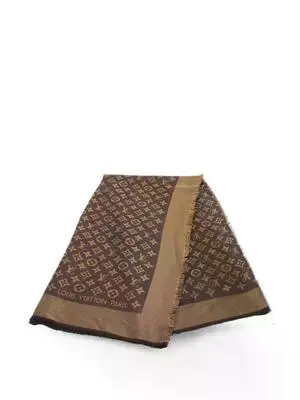 LOUIS VUITTON 2010s Monogram Fringed Scarf