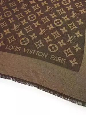 LOUIS VUITTON 2010s Monogram Fringed Scarf