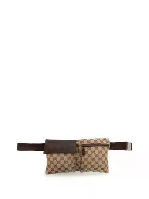 Gucci 2000-2015 Gg Canvas Double Pocket Belt Bag - Neutrals