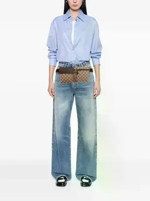 Gucci 2000-2015 Gg Canvas Double Pocket Belt Bag
