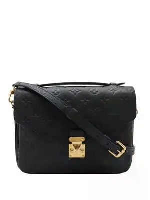 LOUIS VUITTON 2021-2026 Monogram Empreinte Pochette Metis Satchel - Black