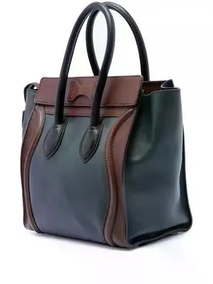 Celine 2011 Mini Tricolor Leather Luggage Tote Bag