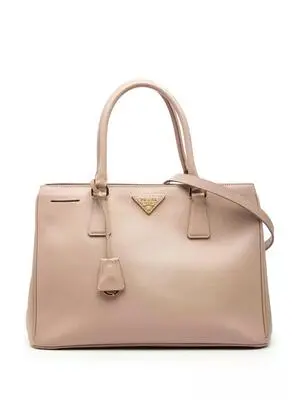 Prada 2010-2026 Medium Saffiano Lux Galleria Satchel - Brown