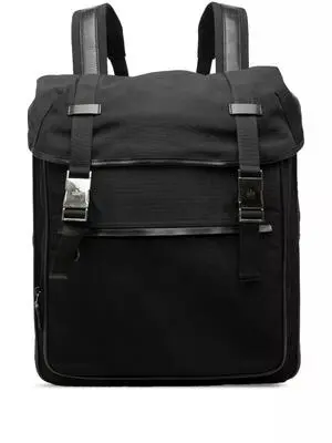 Gucci 2000-2015 Nylon Double Buckle Backpack - Black