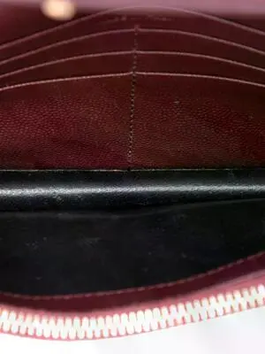 Saint Laurent Monogram Chain Wallet Crossbody Bag - Red