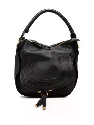 Chloé 2011 Medium Pebbled Calfskin Marcie Hobo Bag - Black