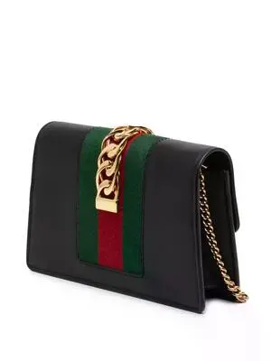 Gucci 2000-2015 Super Mini Calfskin Web Sylvie Chain Crossbody Bag