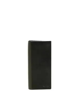 Prada 2010-2026 Bicolor Saffiano Bifold Wallet Long Wallets - Green