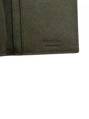 Prada 2010-2026 Bicolor Saffiano Bifold Wallet Long Wallets