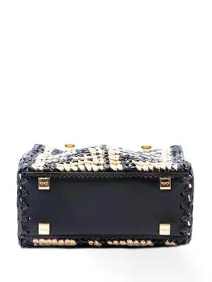 Fendi 2010-2026 Mini Zucca Raffia Sunshine Shopper Tote Satchel