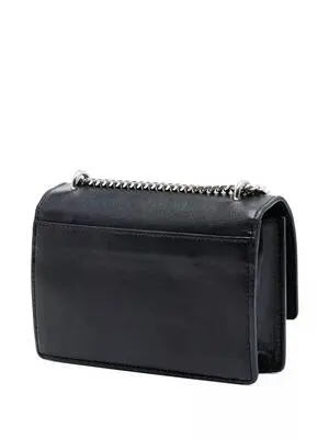 Saint Laurent Mini Calfskin Monogram Sunset Wallet On Chain Crossbody Bag - Black
