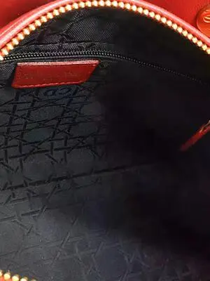 Dior 1997 Medium Lambskin Cannage Lady Satchel