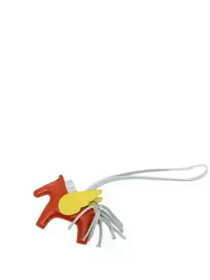 Hermès 2021 Milo Lambskin And Swift Grigri Rodeo Pegase Bag Charm Pm Key Chain - Orange