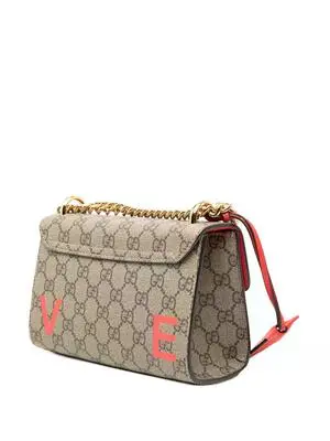 Gucci Small Gg Supreme Love Padlock Crossbody Shoulder Bag