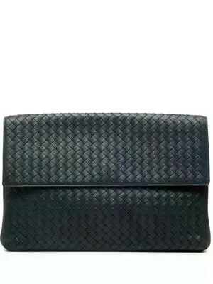 BOTTEGA VENETA 2012-2026 Nappa Intrecciato Portfolio Flap Clutch Bag