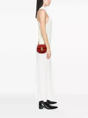 Chloé 2016 Nano Grained Lambskin Drew Crossbody Bag - Red