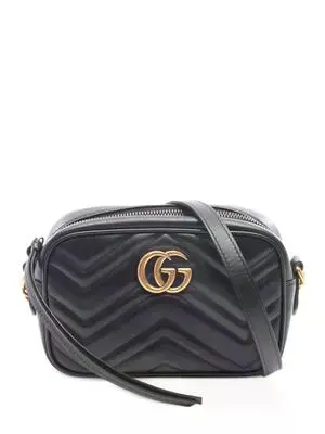 Gucci Mini Marmont Quilted Cross Body Bag - Black