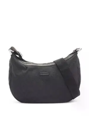Gucci Gg Canvas Shoulder Bag - Black
