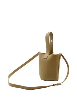 Loewe 2010-2026 Mini Leather Pebble Bucket Bag Satchel