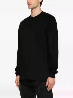 Rick Owens Long-sleeve Crew-neck Cotton T-shirt - Black